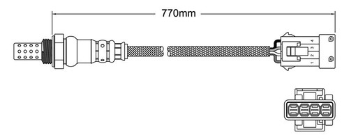 Post-Cat oxygen sensor for Volvo V70 B5254T4 5-Cyl 2.5 Turbo 2005 ...