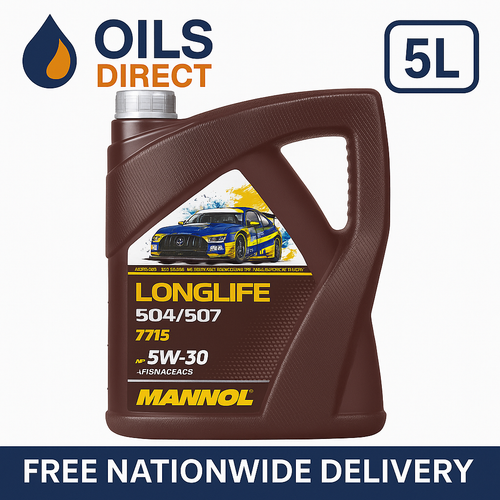 2xMANNOL 5W30 VW504/507 AUDI VW SPEC 7715 LONGLIFE FULLY SYNTHETIC ...