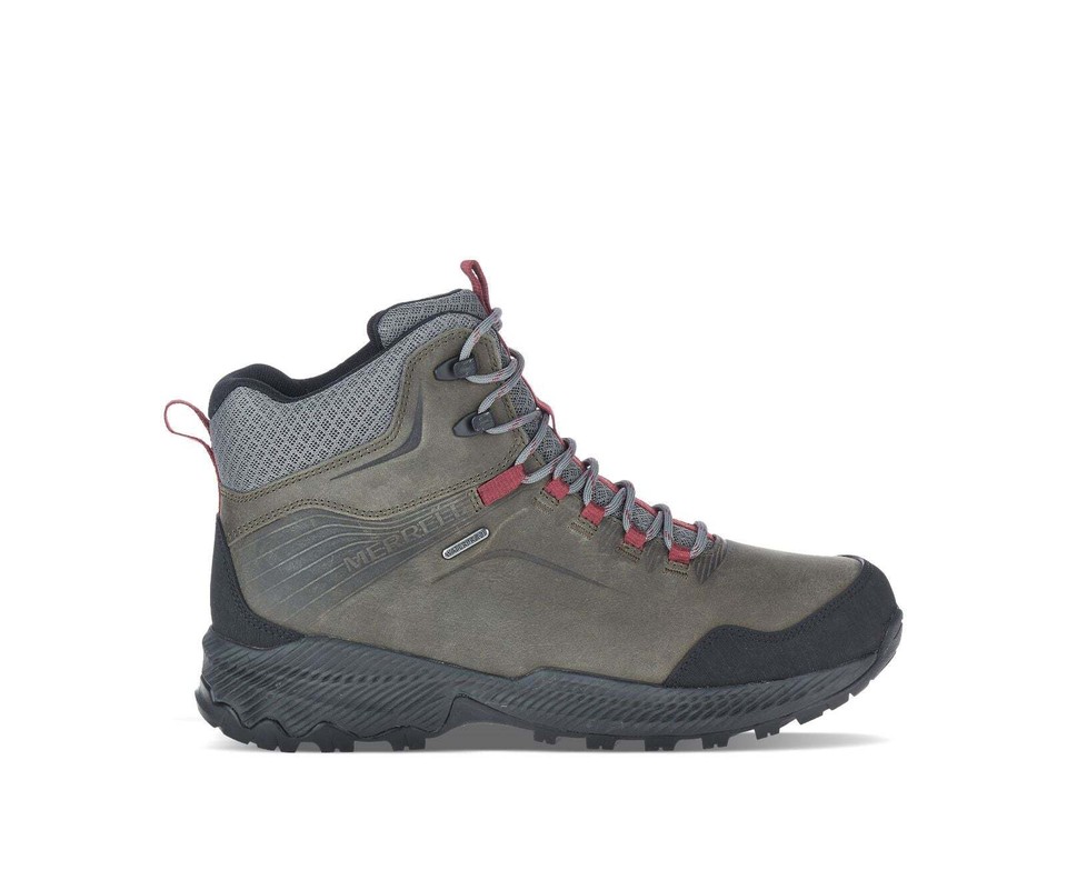 Merrell Men's Forestbound Mid Waterproof Boots J034767 Merrell Grey NEW | eBay