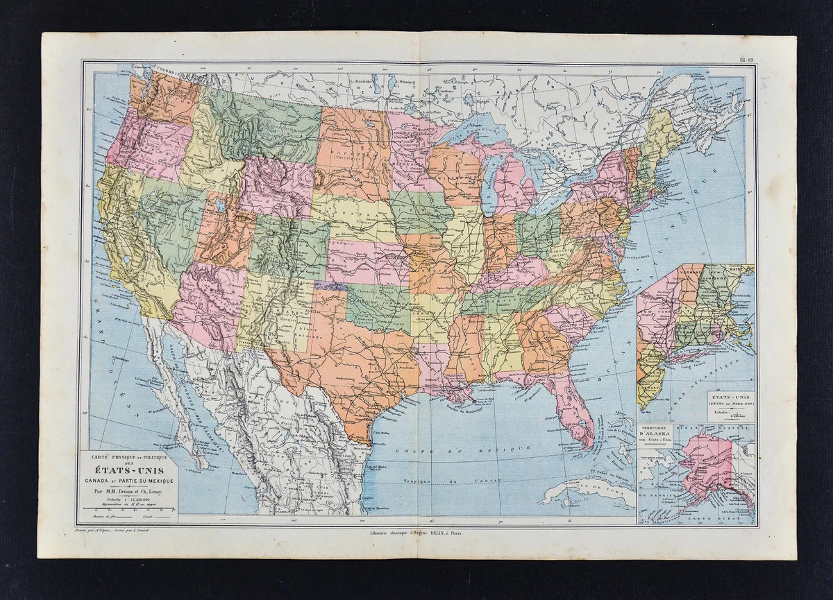 1885 Map Usa