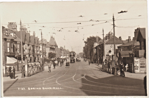Hull. Spring Bank # 7-67. Trolley Bus & Railway Level Crossing. | eBay UK