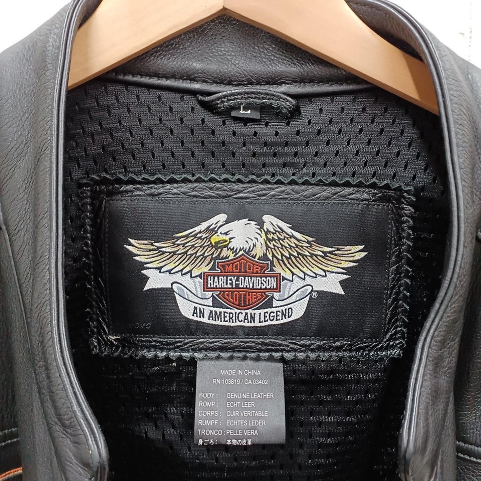 Harley Davidson 98015-10 VM/BLK Men's Leather Single Rider Jacket L ...