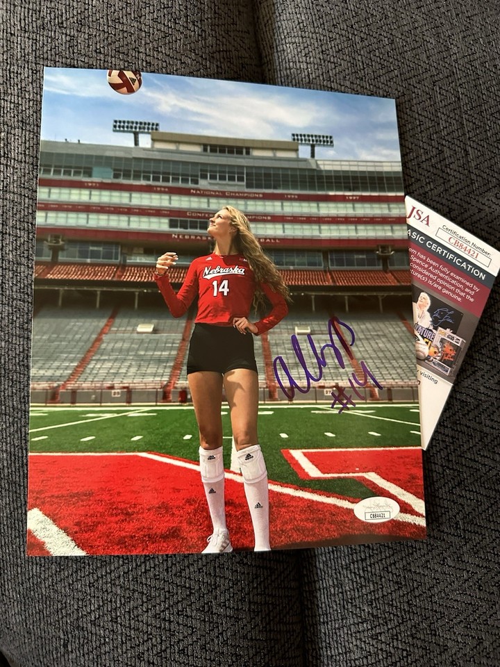 Ally Batenhorst signed 8 X 10 Photo JSA Authentication COA Nebraska ...