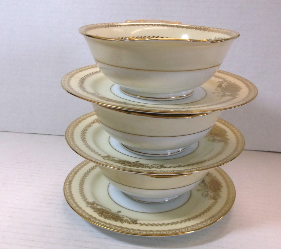 6-pc Set Vintg Noritake China Hand Painted Cherita Bullion Bowls ...
