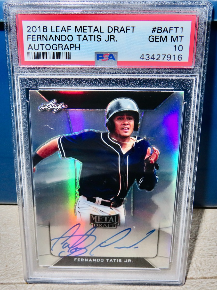 2018 LEAF METAL DRAFT FERNANDO TATIS JR. ROOKIE AUTO AUTOGRAPH PSA 10 ...
