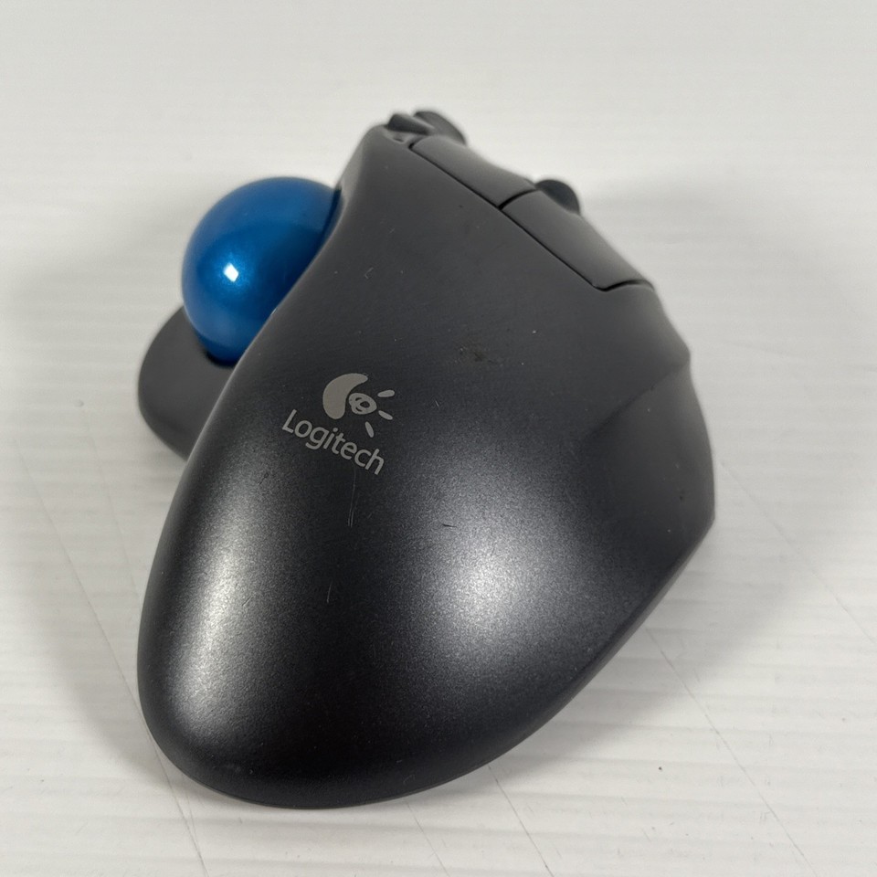 Logitech M570 Wireless Trackball Mouse Blue Ball - No Dongle - Powers ...
