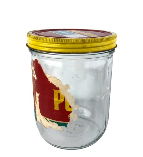 Vintage 70s Empty 1lb Glass Peter Pan Smooth Crunchy Peanut Butter Jar ...