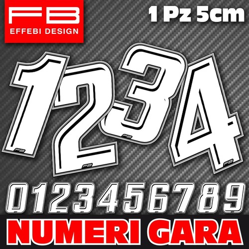 Adesivi Stickers NUMERO GARA NUMERI Moto Cupolino Auto Go Kart Quad ...