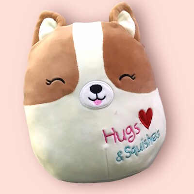 Regina the Corgi 8” Squishmallow Plush “Hugs & Squishes” Heart | eBay