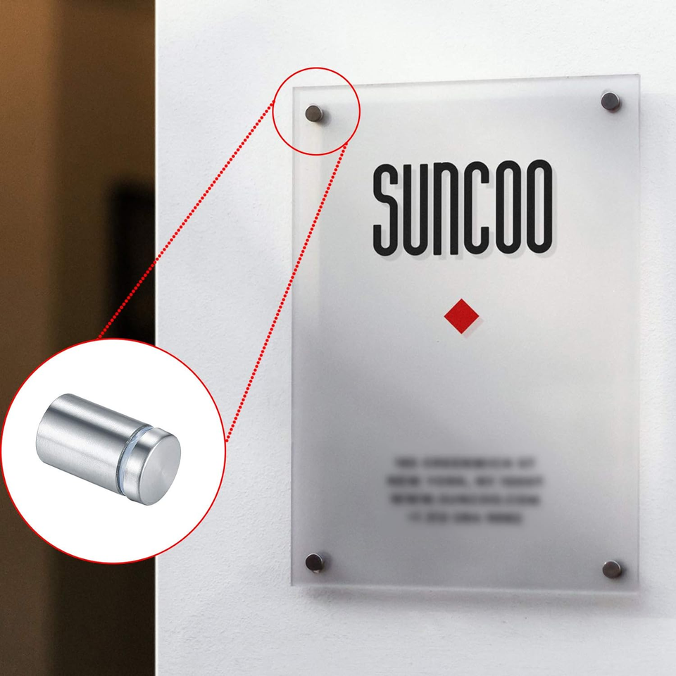 10 Pcs Sign Standoff Screws, Stainless Steel Glass Standoffs, Wall ...