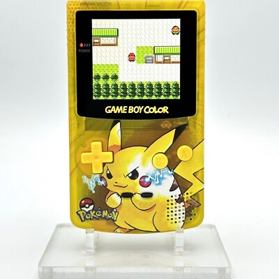 Nintendo Game Boy Color GBC IPS Q5 Backlight Mod Pokemon Yellow Pikachu ...