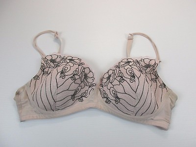 *ENCHANTED* SIZE 44D WOMEN'S PINK LACE DEMI WIRE-FREE BRA | eBay