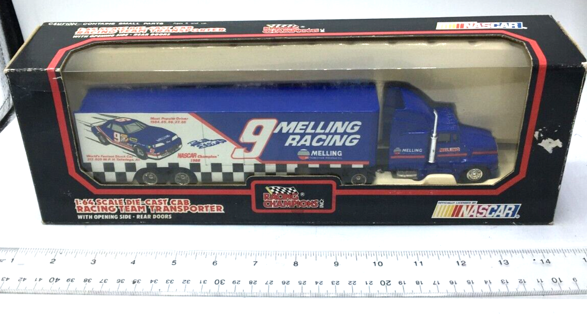 Bill Elliott Nascar 9 Melling Racing 1:64 Die-Cast Cab Racing Team ...