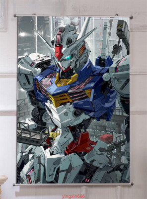 Gundam Aerial Poster Wall Scroll Mobile Suit Gundam Hanging Painting 60 ...