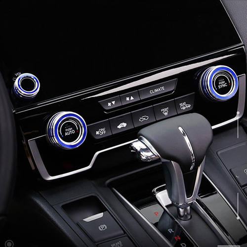 3PCS Car Dashboard Console Knob Blue Trim Cover for Honda CRV CR-V 2017 ...