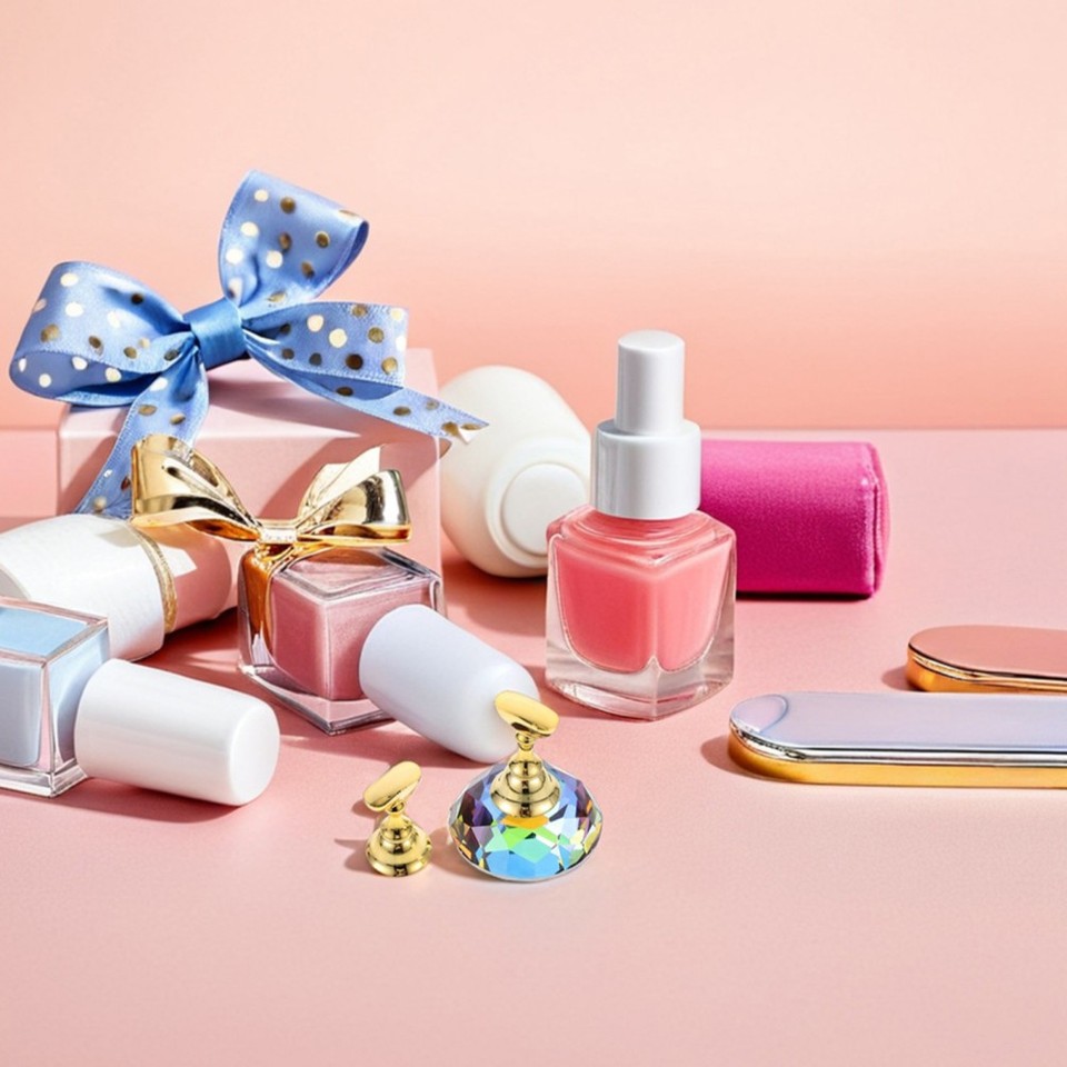 2 Sets Nail Art Practice Tray Magnetic Stand Manicure Tip Holder Tools ...