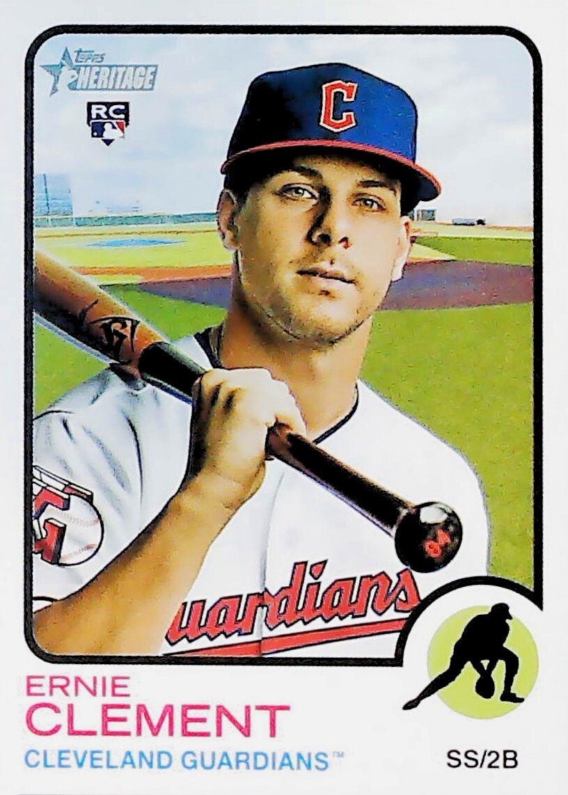 2022 Topps Heritage #277 Ernie Clement Rookie RC Card Cleveland ...