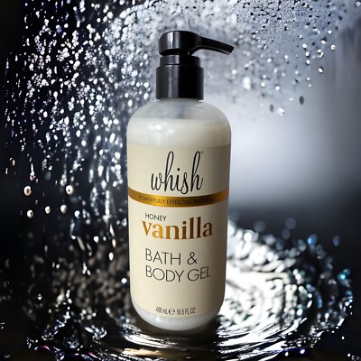 WHISH Honey Vanilla Body Gel 16.5 Oz Shea Butter All Natural Organic ...