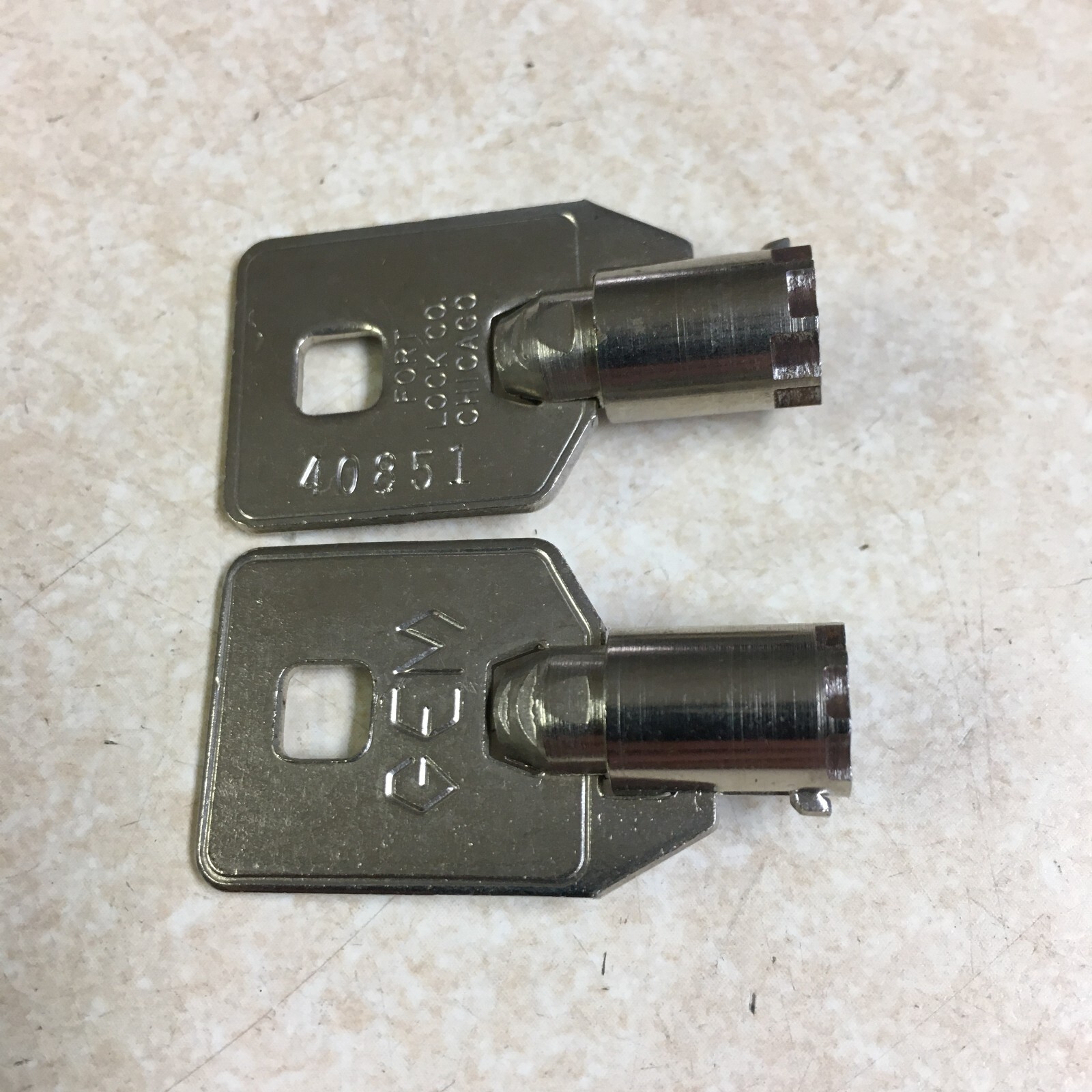 Set of 2- OEM Fort Lock GEM Tubular Barrel Replacement Keys 40851 | eBay