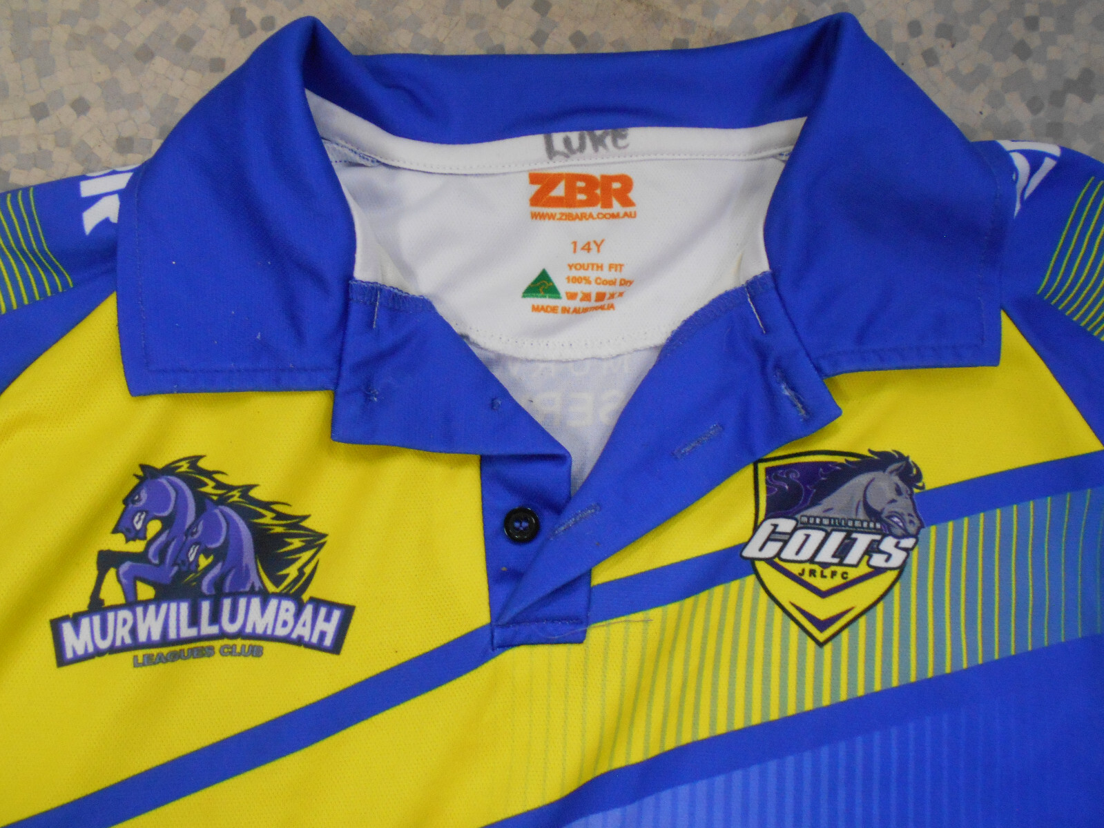 #II-1. MURWILLUMBAH COLTS JUNIOR RUGBY LEAGUE JRLFC SUPPORTER TOP - 14Y ...