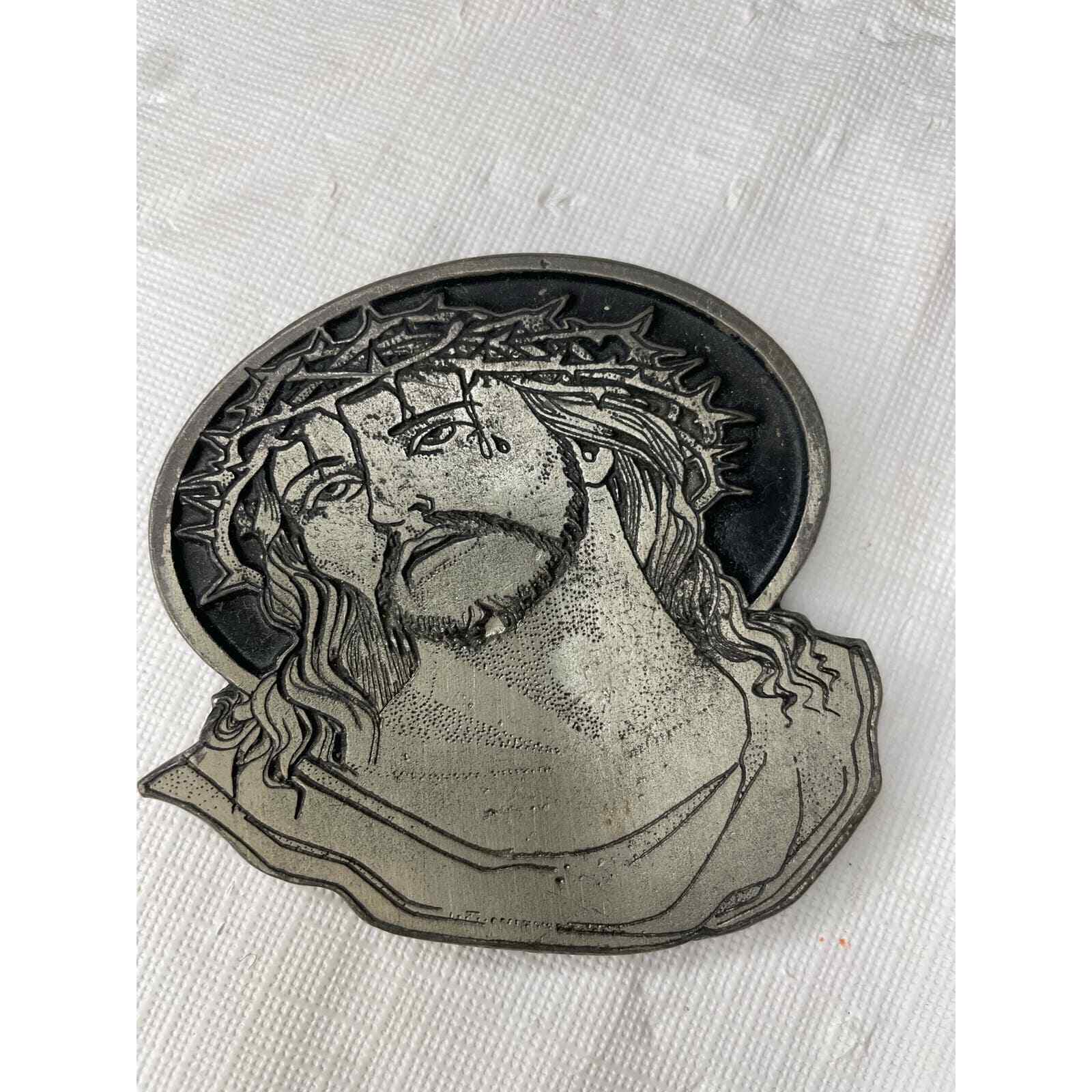 Vintage Jesus Christ Messiah Belt Buckle Crown of Tho… - Gem