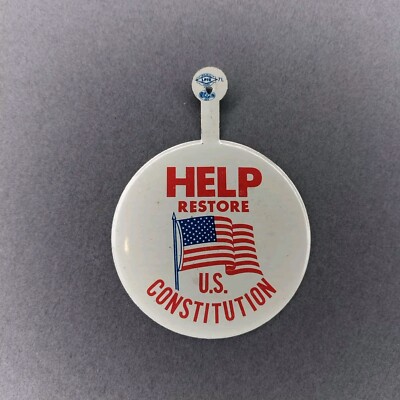 Help Restore US Constitution American Flag Tab 2" Pinback Button | eBay