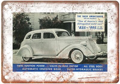 Vintage 1936 Nash Automobile Ad Retro Look Reproduction Metal Sign ...