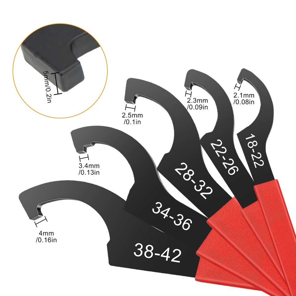 5pcs Coilover Spanner Wrench Set Coilover Wrench C-Shape Spanner Wrench ...