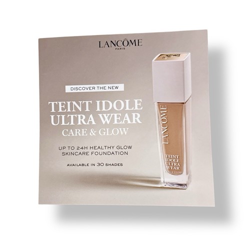 Lancome TEINT IDOLE ULTRA WEAR CARE & GLOW FOUNDATION 4-SHADE SAMPLE ...