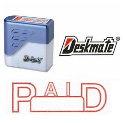{ PAID } Deskmate Red Pre-Inked Self-Inking Rubber Stamp #KE-P01B | eBay