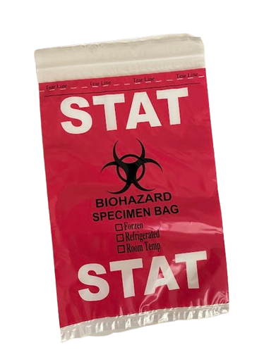 Biohazard Specimen Stat Bag Ziplock 6" x 9" - Pack of 100-20 packs | eBay