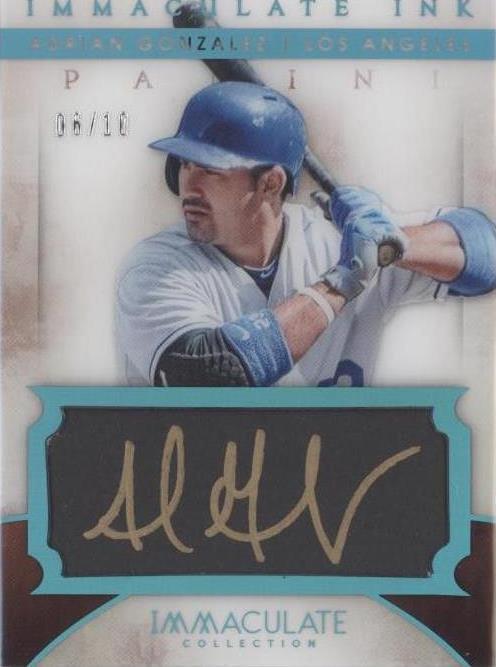 2014 Panini Immaculate Collection - Immaculate Ink Adrian Gonzalez #17 ...
