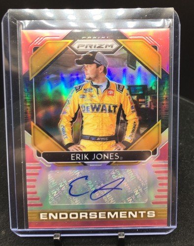 PRIZM RACING ERIK JONES AUTO PINK ENDORSEMENTS AUTOGRAPH /50 Car Number ...