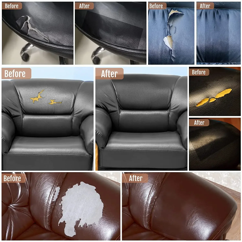 Self Adhesive Vinyl Faux Leather Fabric Repair Patch Kit for Car seat ...