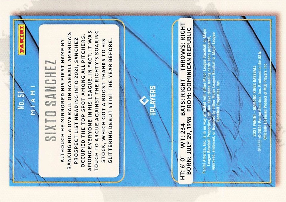 Sixto Sanchez Rookie Diamond Kings 2021 Baseball Card #51 | eBay