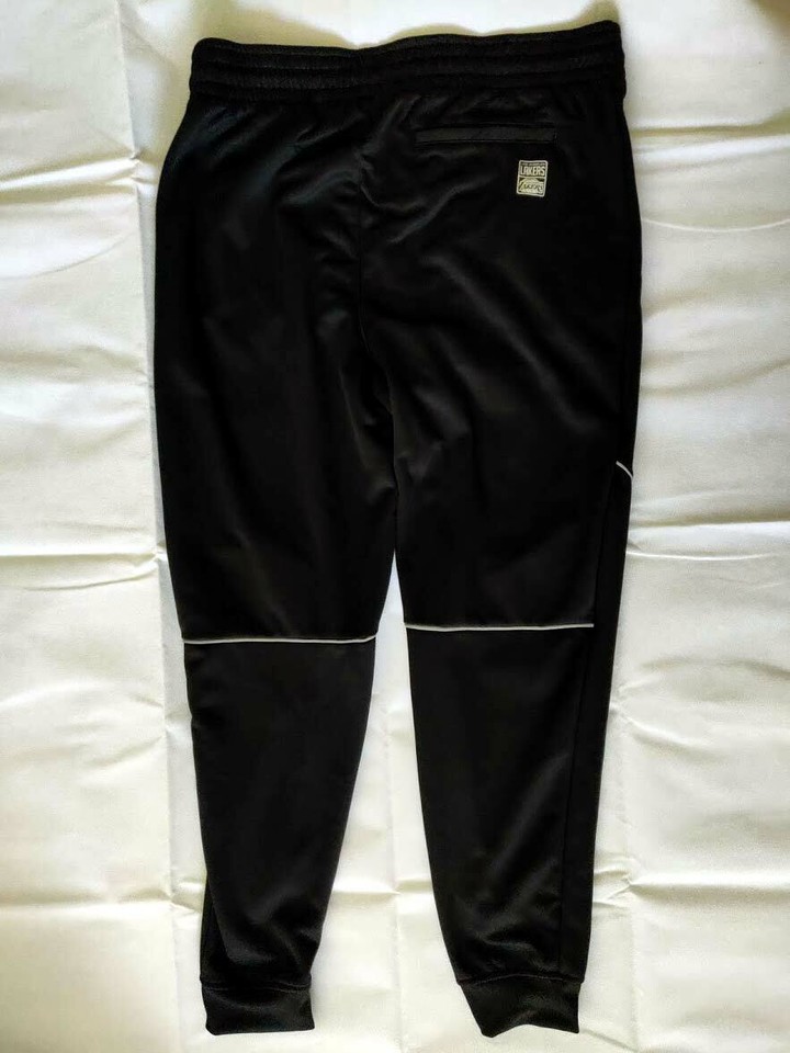 OFFICIAL NBA LOS ANGELES LAKERS FLEECE SWEATPANTS BLACK PURPLE PANTS L ...