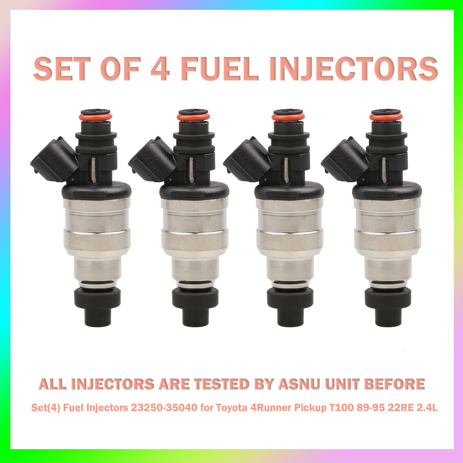 Set(4) 23250-35040 Fuel Injectors for Toyota 4Runner Pickup T100 89-95 ...