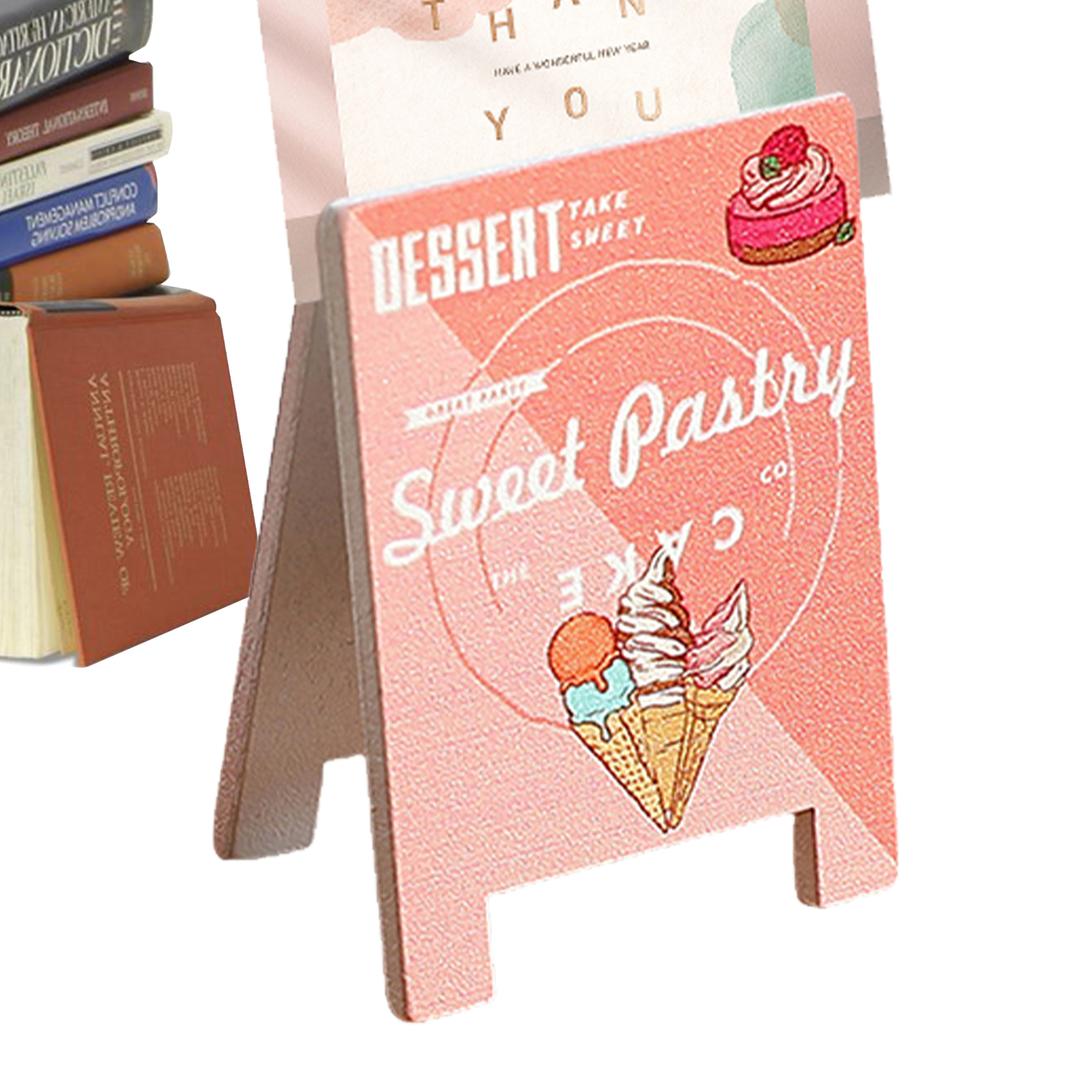 Desktop Message Holder Vintage Wooden Card Desktop Holder Clip Multi ...