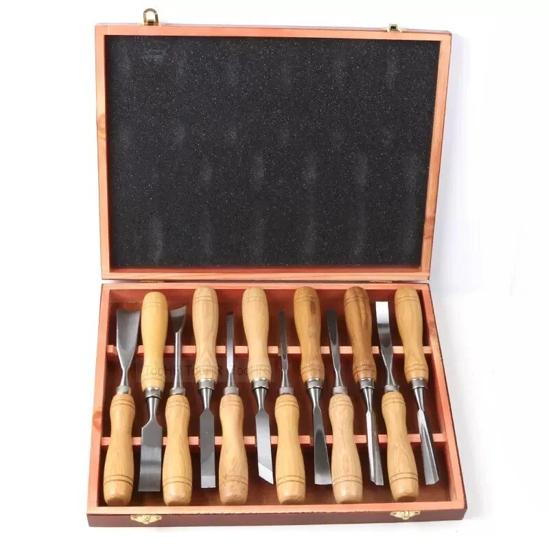 Carving Chisel Wood Box Hand Set Woodworking Lathe Gouges DIY Hand ...