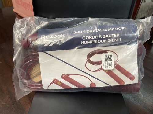 Reebok 2-in-1 Digital Jump Rope Set Smart Jump Rope Brand New Exercise ...