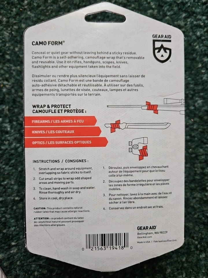New Gear Aid Self-Cling Wrap, Reusable, Camo Form, Multicam - 2" X 144 ...