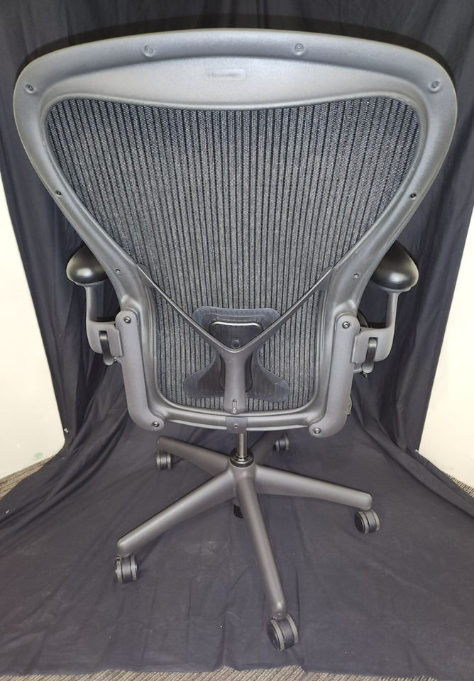 Herman Miller AERON SIZE C LARGE fully adjustable BLACK POSTURE-FIT ...