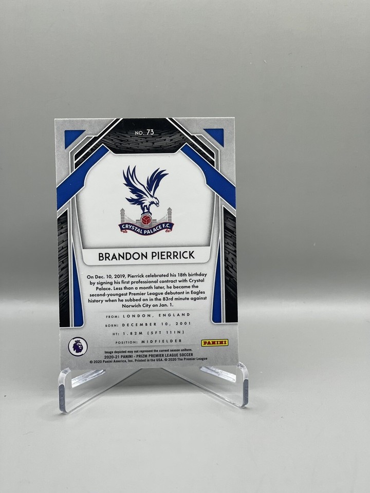 Brandon Pierrick 2020-21 Prizm EPL Premier League Rookie RC Crystal ...