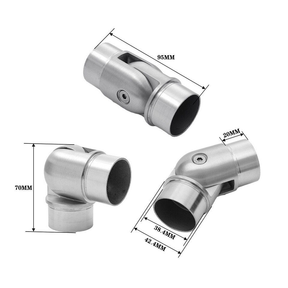 Handrail Steel Pipe Grab Rail Balustrade Staircase Banister Fitting ...