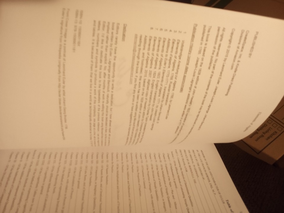 2015 Edition- Elements Of Algebra By Leonhard Euler-PB 9781508901181 | eBay