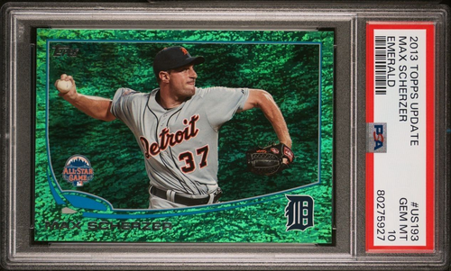 2013 Topps Update Baseball Max Scherzer Emerald Card #US193 PSA GEM MT ...
