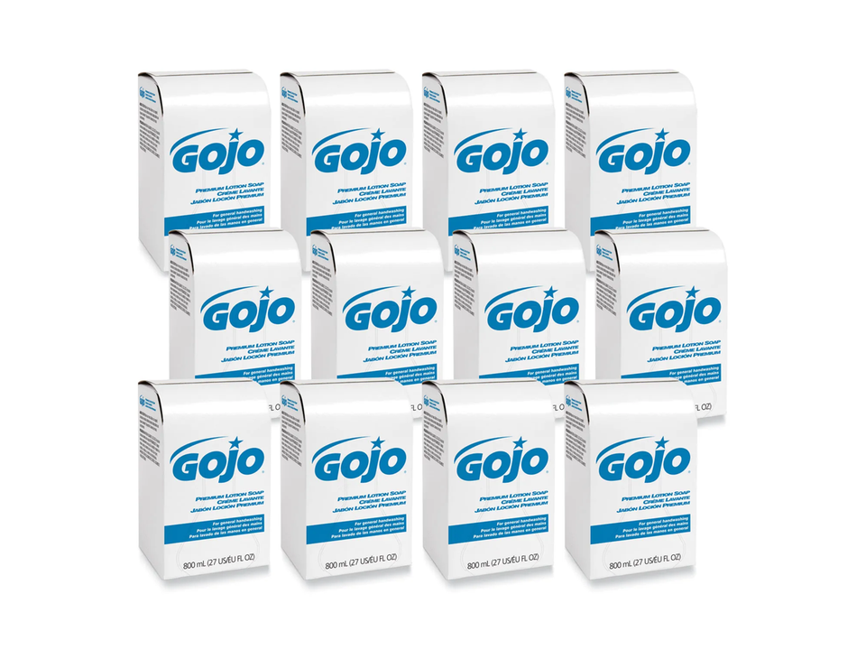 GOJO Premium Lotion Soap, Waterfall - 800 mL Bag-in-Box Refill - 12 ...