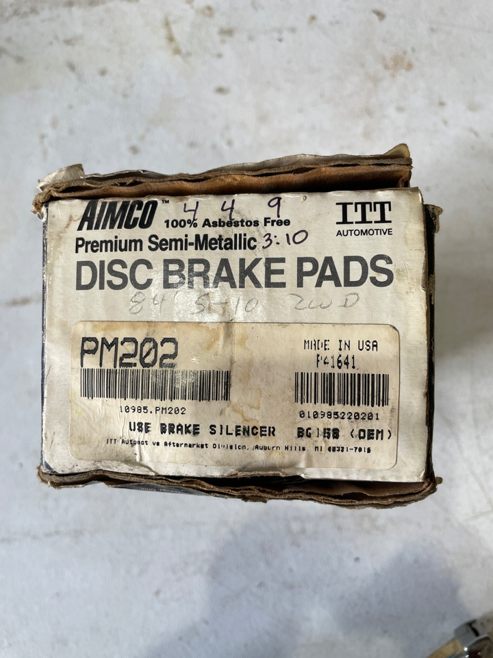 PM202 Disc Brake Pads AIMCO | eBay