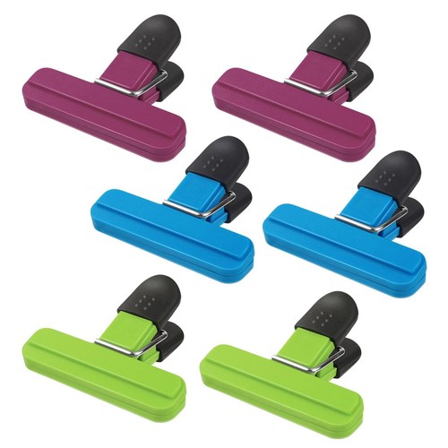 6 Pack Chip Bag Chips Food Clips with Heavy Duty Tight Seal Grip ...