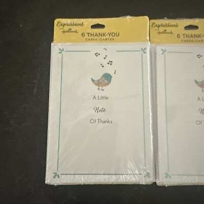Set of 4 - Hallmark Expressions Thank You Cards with Envelopes 6 Per ...